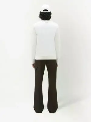 COURREGES Embroidered-logo Cotton Sweatshirt