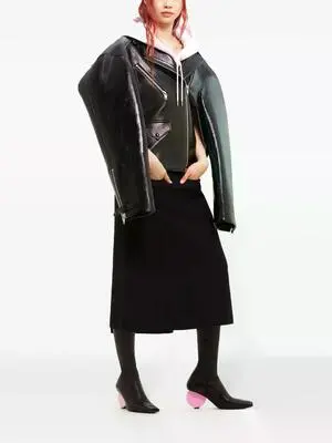 COURREGES Cocoon Vinyl Biker Jacket