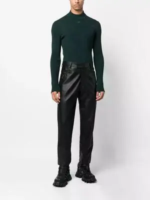 COURREGES Ribbed-knit Jumper - Green