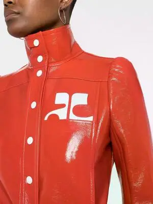 COURREGES Vinyl Reedition Cropped Jacket - Red