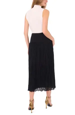 Vince Camuto Crinkle Midi Skirt