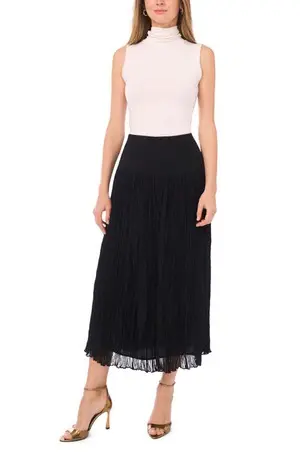 Vince Camuto Crinkle Midi Skirt