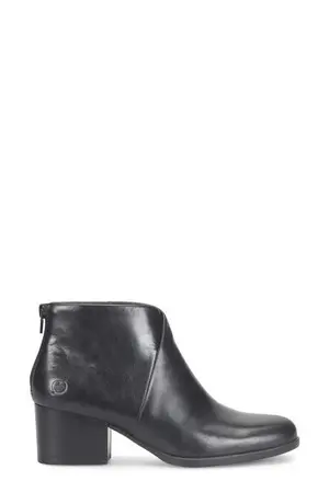 BØRN Kalie Leather Bootie - Black Leather