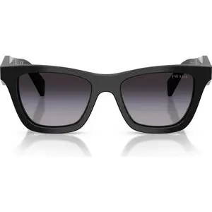Prada 52mm Butterfly Sunglasses - Black /grey Gradient