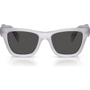 Prada 52mm Butterfly Sunglasses - Frosted Ice/dark Grey