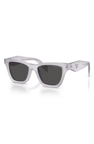 Prada 52mm Butterfly Sunglasses - Frosted Ice/dark Grey