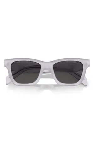 Prada 52mm Butterfly Sunglasses - Frosted Ice/dark Grey