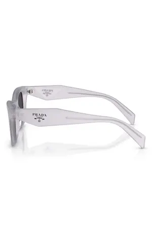 Prada 52mm Butterfly Sunglasses - Frosted Ice/dark Grey