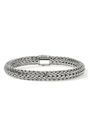 John Hardy Sterling Pavé Diamond Chain Bracelet - Silver