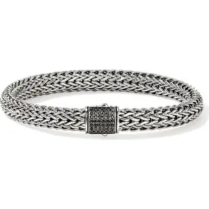 John Hardy Sterling Icon Bracelet With Sapphire Pave - Black Sapphire