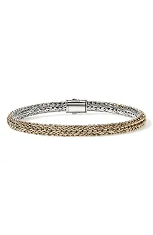 John Hardy Sterling Pavé Diamond Icon Bracelet - Silver And Gold
