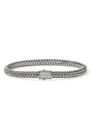 John Hardy John Hardy Sterling Silver Pavé Diamond Icon Bracelet Silver