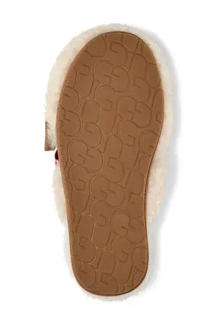 UGG Maxi Curly Genuine Shearling Scuff Slipper - Natural