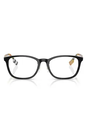 Burberry Rectangular Optical Glasses - Black/demo Lens