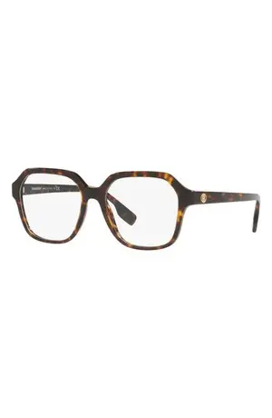 Burberry 54mm Square Optical Glasses - Dark Havana/demo Lens