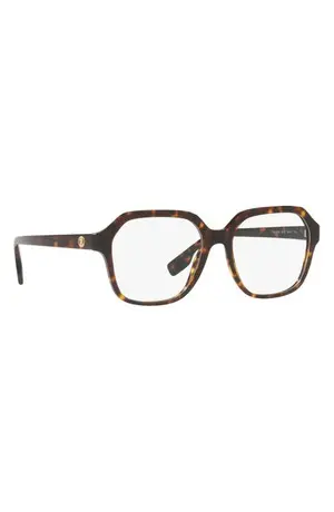 Burberry 54mm Square Optical Glasses - Dark Havana/demo Lens