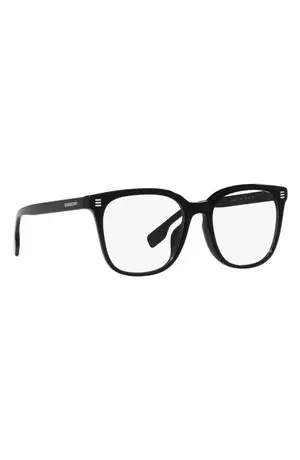 Burberry 53mm Square Optical Glasses - Black/demo Lens