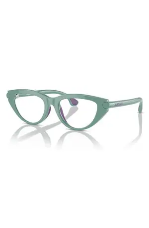 Burberry 45mm Cat Eye Optical Glasses - Green/demo Lens