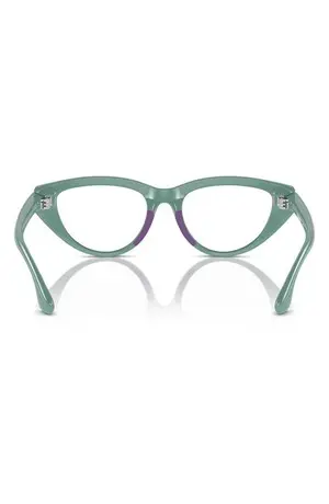 Burberry 45mm Cat Eye Optical Glasses - Green/demo Lens