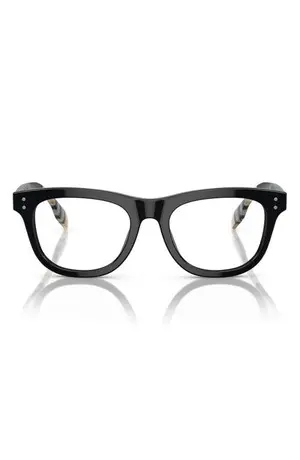 Burberry 45mm Square Optical Glasses Black/demo Lens