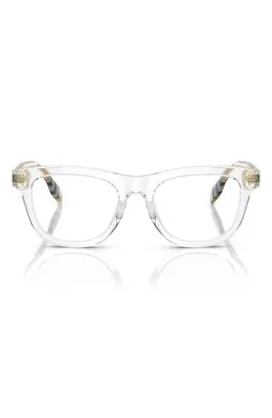 Burberry 47mm Square Optical Glasses - Transparent/demo Lens