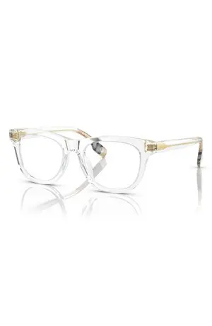 Burberry 47mm Square Optical Glasses - Transparent/demo Lens