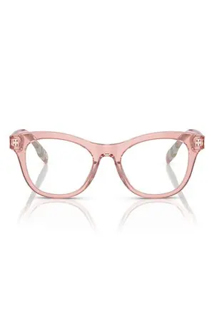 Burberry 46mm Cat Eye Optical Glasses - Pink/demo Lens