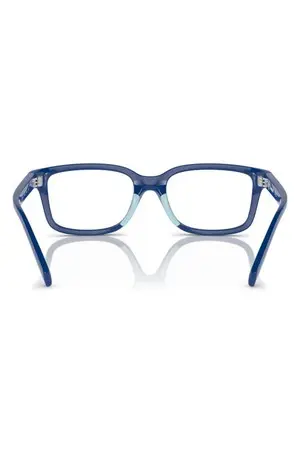 Burberry 48mm Rectangular Optical Glasses - Blue /demo Lens