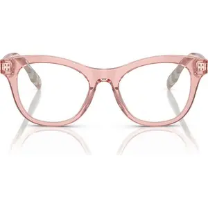Burberry 46mm Cat Eye Optical Glasses - Pink/demo Lens