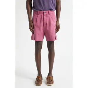 NOAH Pleated Organic Cotton Canvas Cargo Shorts