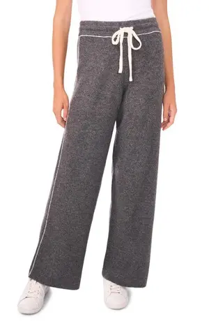 Vince Camuto Knit Drawstring Pants - Medium Heather Grey