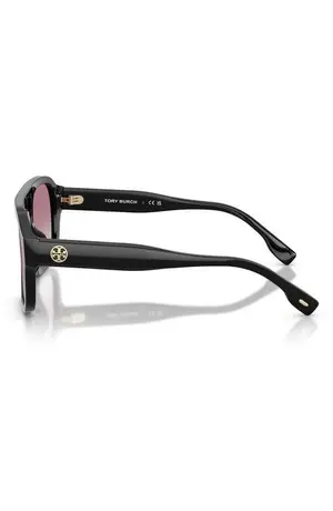 Tory Burch 53mm Gradient Pilot Sunglasses