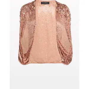 Jenny Packham Mina Sequin Capelet - Sable