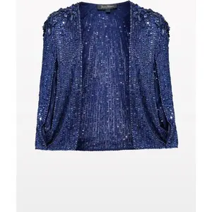 Jenny Packham Mina Sequin Capelet - Sea Dragon