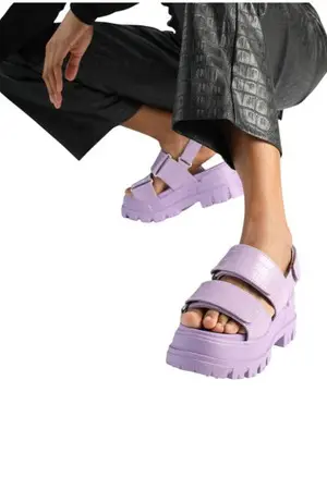 BUFFALO BOOTS Aspha Snd Platform Sandal - Croco Lavender