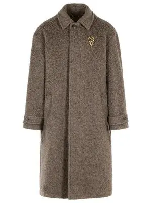 GOLDEN GOOSE Wool And Mohair Coat - Brown
