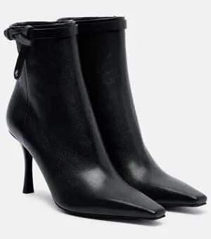 JIMMY CHOO Camie 85 Cutout Leather Ankle Boots