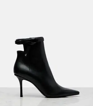 JIMMY CHOO Camie 85 Cutout Leather Ankle Boots