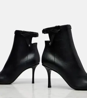 JIMMY CHOO Camie 85 Cutout Leather Ankle Boots