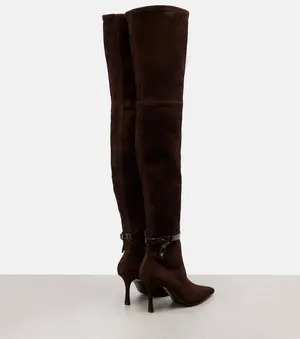 JIMMY CHOO Camie 85 Suede Over-the-knee Boots
