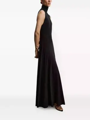 12 STOREEZ High-neck Maxi Dress - Black