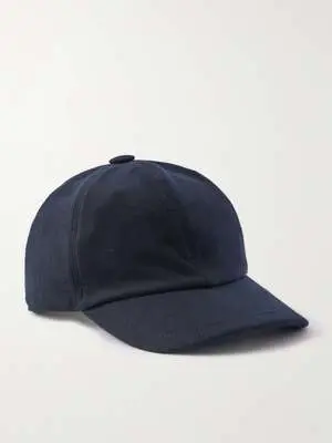 Rubinacci Super 180s Wool Baseball Cap - Navy
