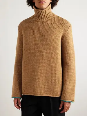 Loewe Wool Rollneck Sweater - Brown