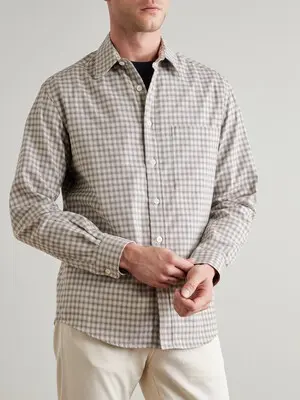 Canali Checked Cotton-flannel Shirt