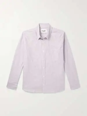 CORRIDOR Corridor - Striped Cotton Oxford Shirt - Men - Purple - S Lilac