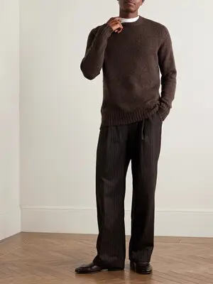 Nn07 Lee 6598 Merino Wool-blend Sweater - Brown