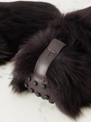 TOD'S Shearling Loafers - Brown