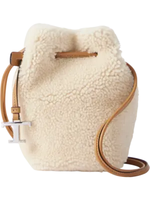 TOD'S Buz Micro Shearling Bucket Bag