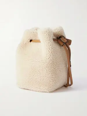 TOD'S Buz Micro Shearling Bucket Bag