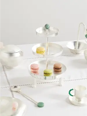NATALIA CRIADO Plated And Jasper Cake Stand